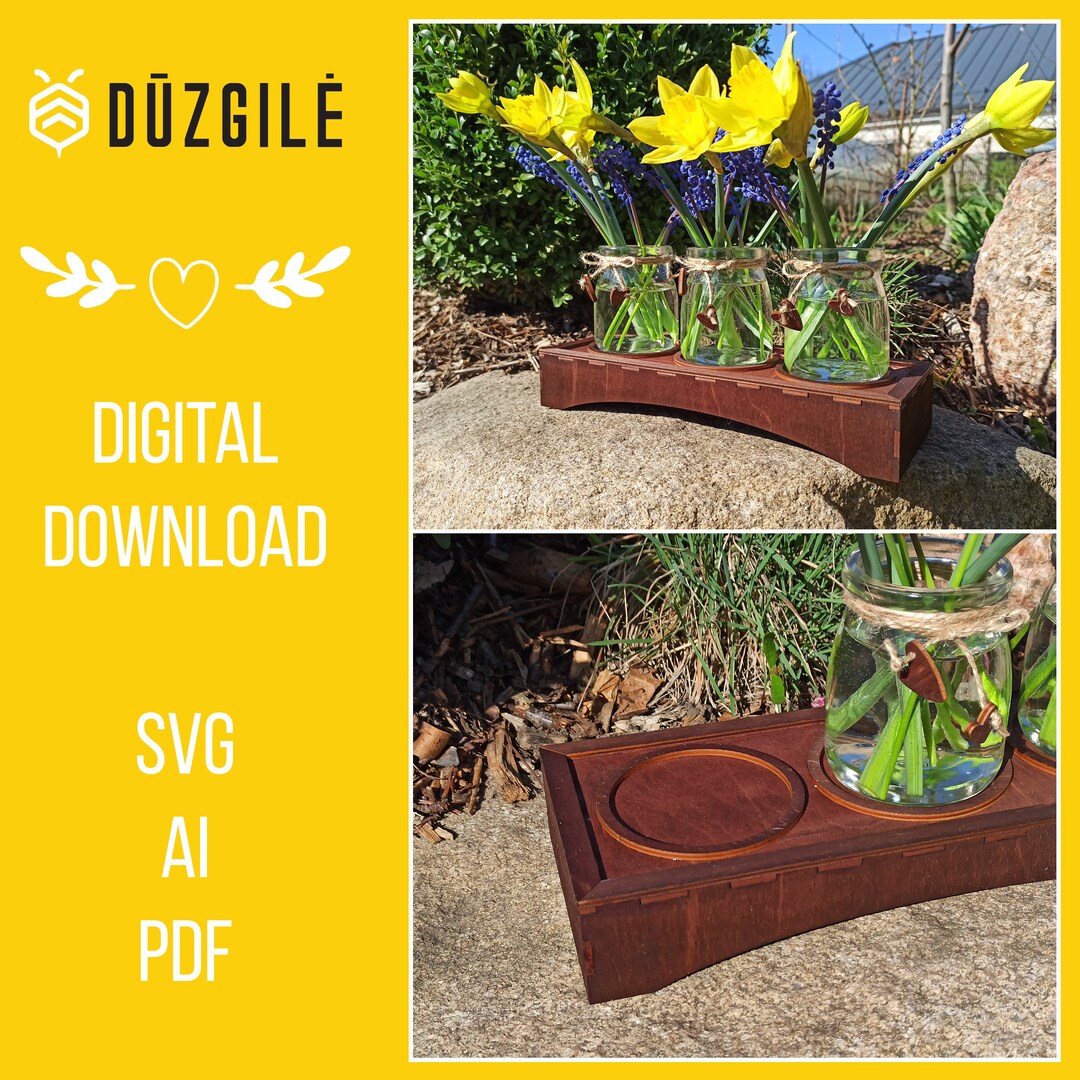 Table Riser SVG Candle Holder SVG Digital Download for Glowforge or ...