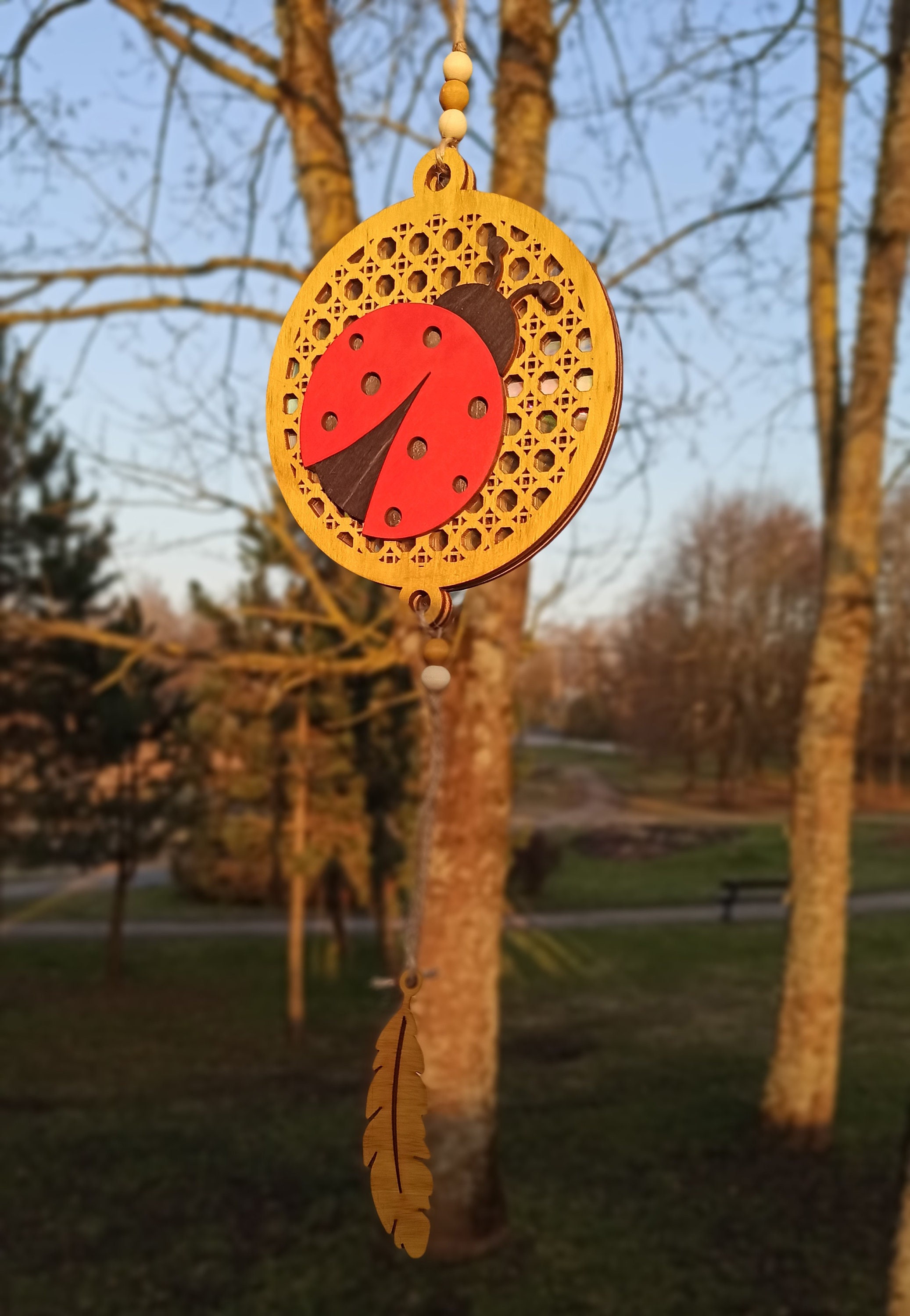 Suncatcher Ladybird, Rattan Style, Digital File, Laser Cut, SVG File ...
