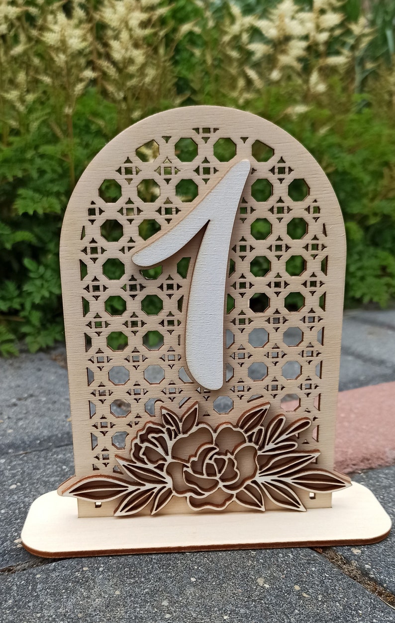 Table Numbers Cut File, Wooden Wedding Table Numbers, Laser Cut Table ...