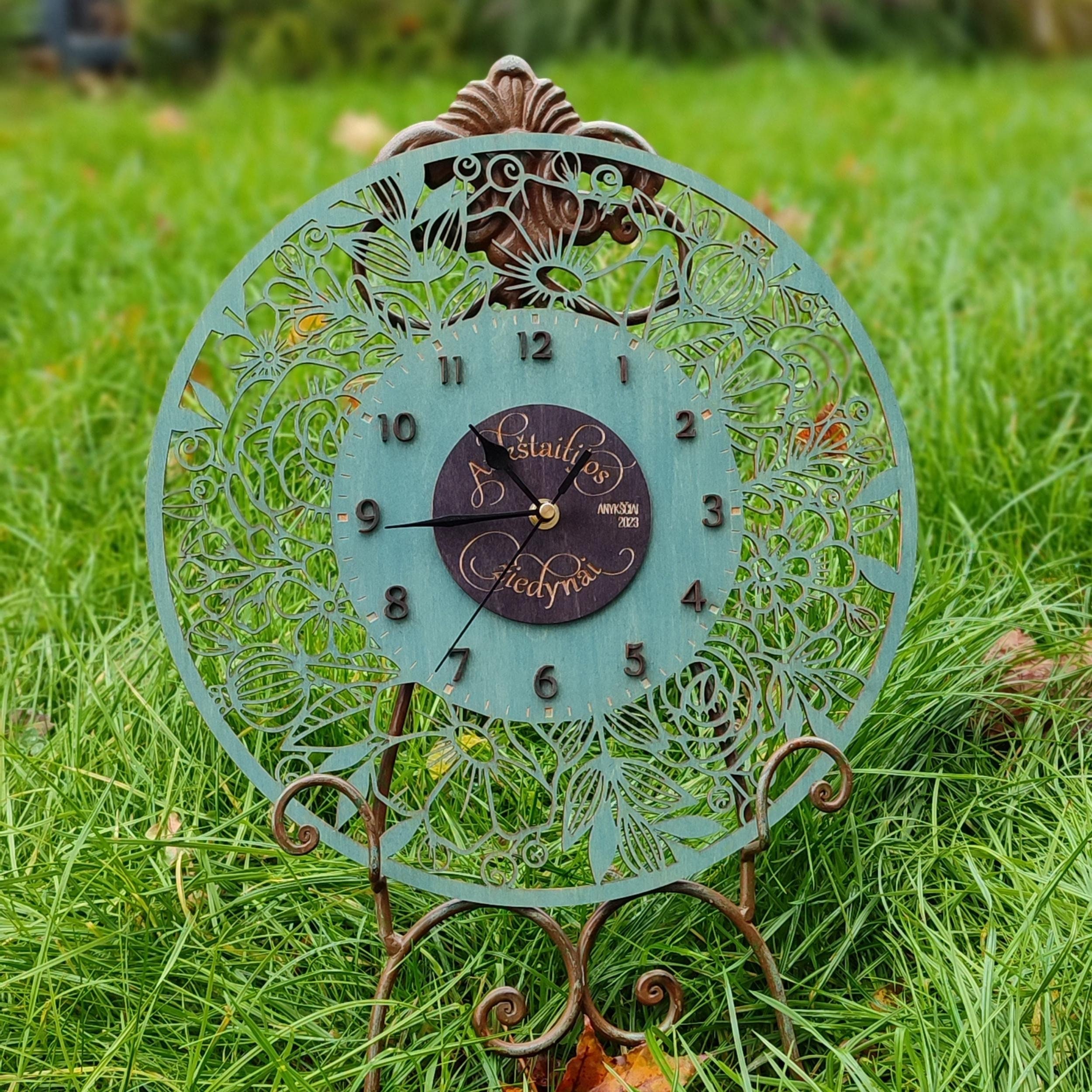 Floral Clock Laser Cut File, Wall Art SVG, DIY Home Decor, Glowforge ...