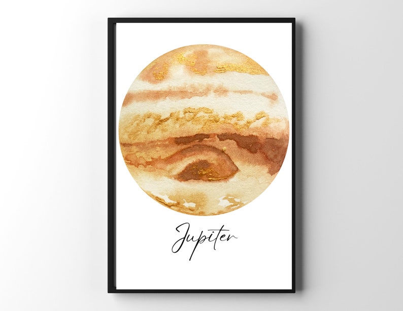Watercolor Planet Print Set of 9 Space Decor Planet Prints - Etsy