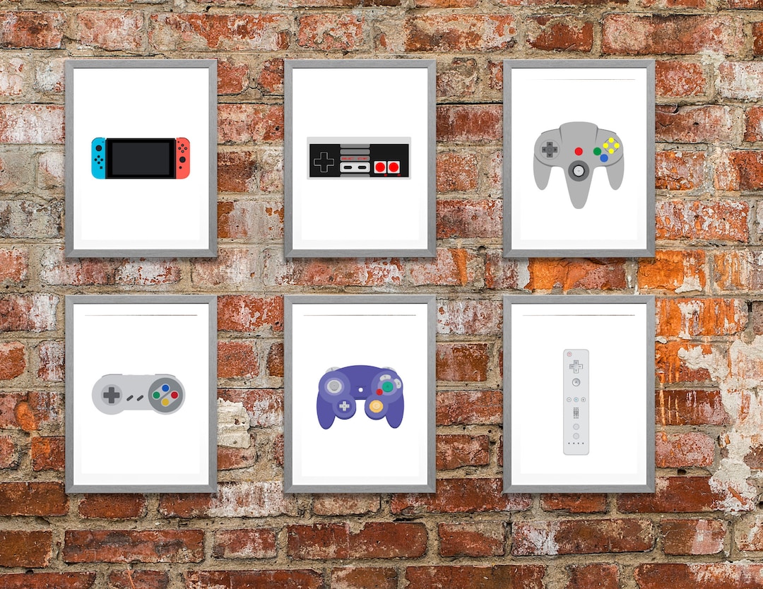 Classic Video Game Prints, Video Game Decor, Video Game Poster, Set of ...