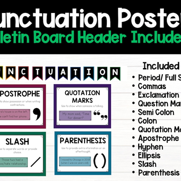 Punctuation Poster - Etsy