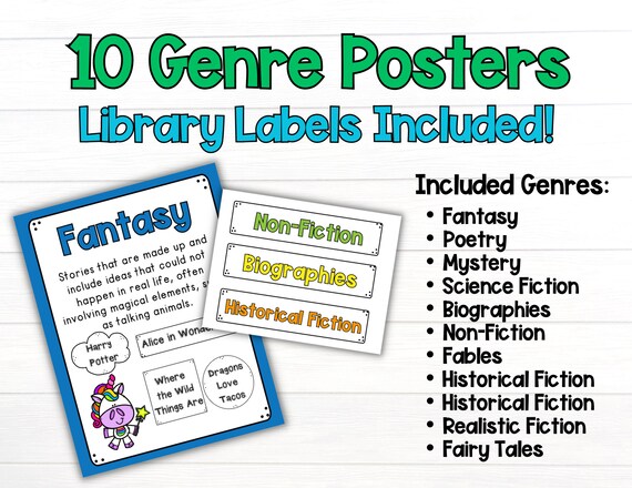 Printable Genre Posters For Classroom