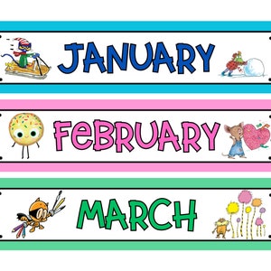 Children's Book Character Calendar Headings: Classroom Decor - Etsy