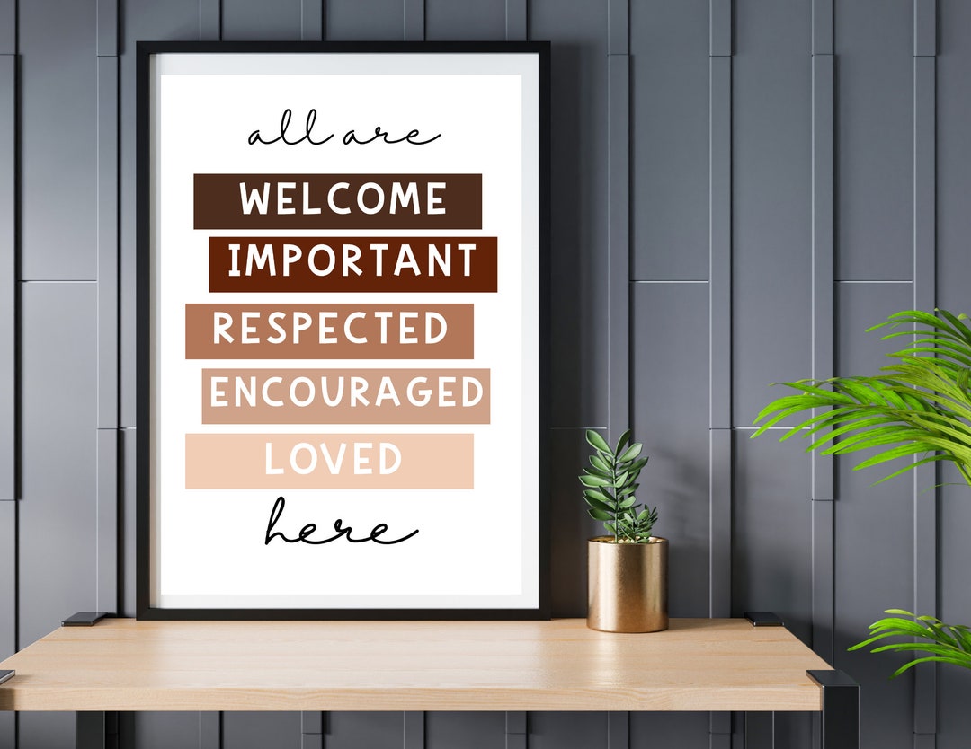 Equality Poster, Kindness Matters, All Are Welcome, Diversity Poster ...