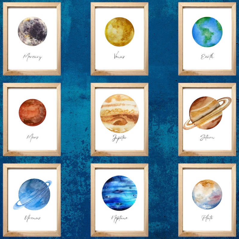 Solar System Print - Etsy