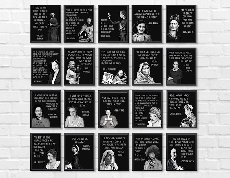 Inspirational Women Poster Bundle: History Quotes (digital Download) - Etsy
