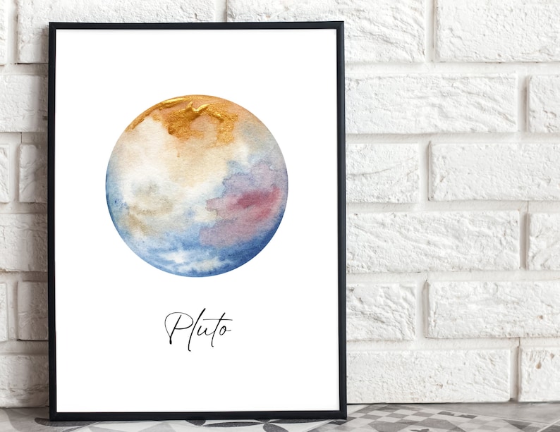 Watercolor Planet Print Set of 9 Space Decor Planet Prints - Etsy