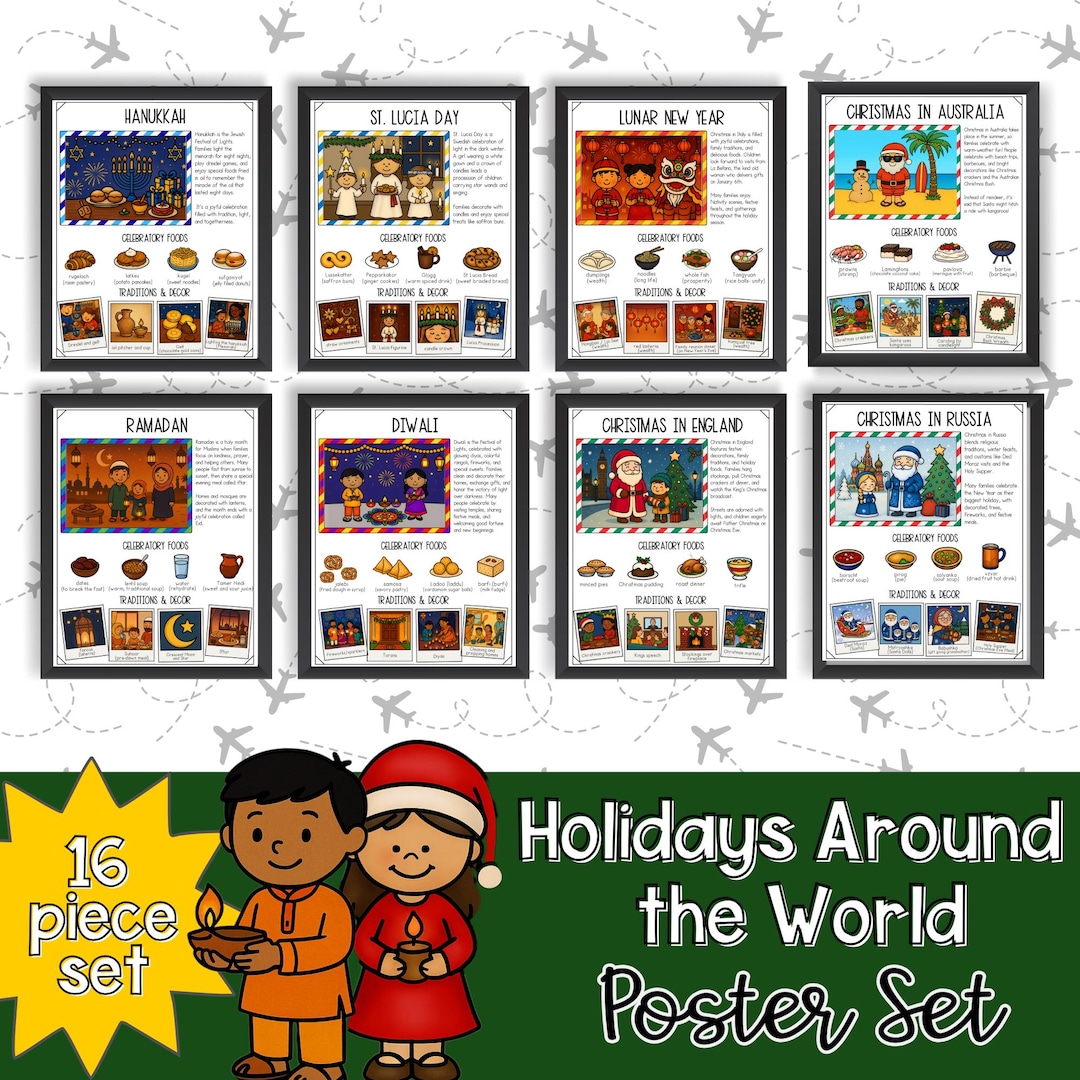 Holidays Around the World Posters | Classroom Decor | Multicultural ...