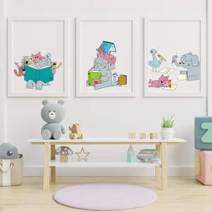 Elephant and Piggie Printable Children's Book Character Gallery Wall ...
