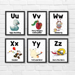 Book Character Posters, Alphabet Posters, Elementary Decor - Etsy Canada