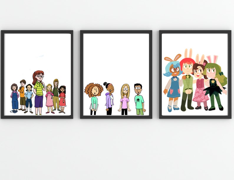 Graphic Novel Character Poster Set: Classroom & Library Decor (digital ...