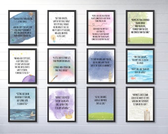 Children's Literature Inspirational Quote Print Set, English Classroom ...