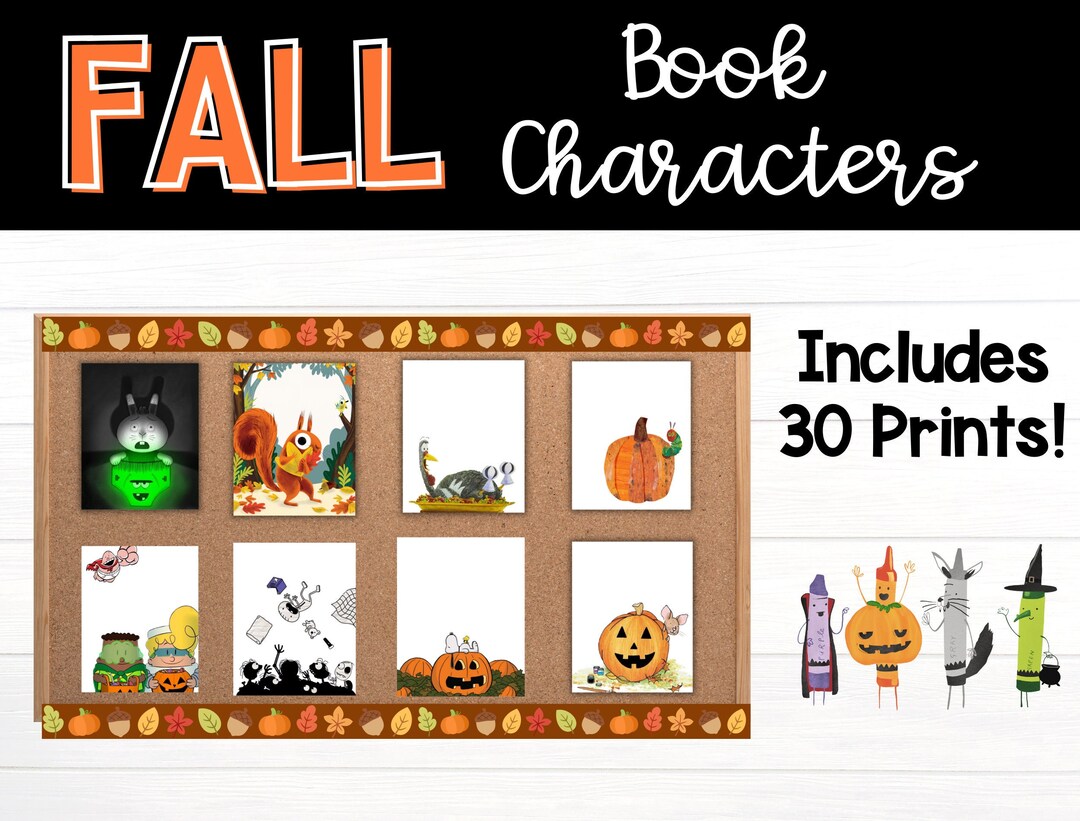 Printable Children's Book Character Gallery Wall Poster Bundle ...