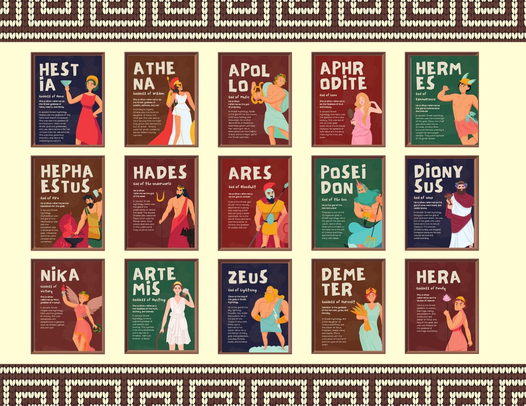 Greek Gods Gallery Wall - Greek Mythology, Gods and Goddesses, History ...