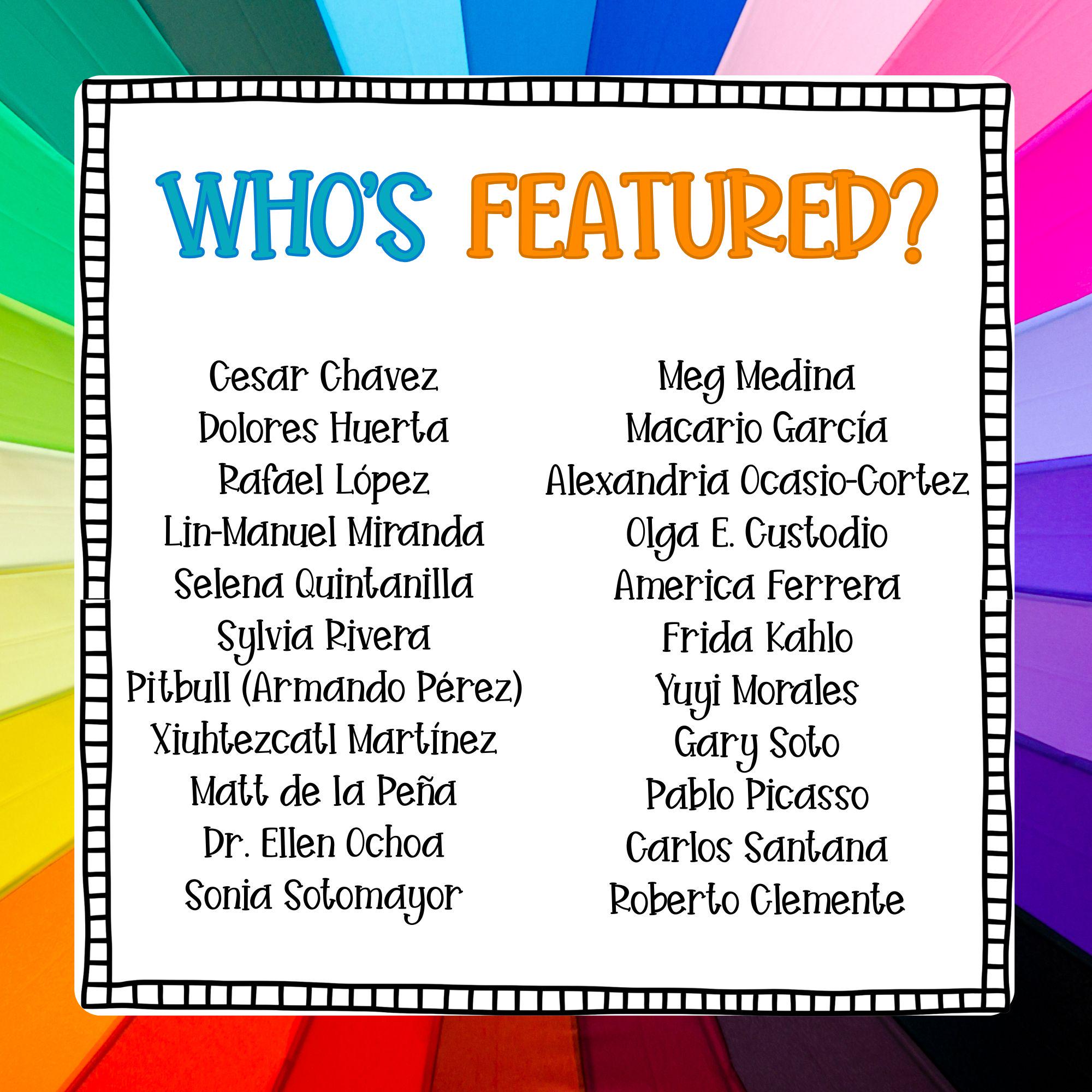 Hispanic Heritage Month Poster | Inspirational Latino Leaders & Icons ...