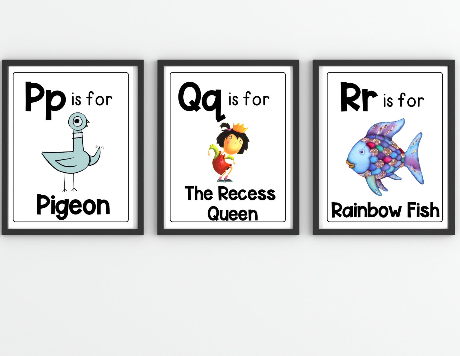 Printable Children's Book Character Alphabet Posters, Classroom and ...
