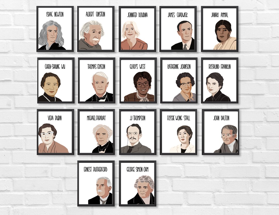 Famous Scientists Poster Bundle, Science, Poster Bundle, Classroom Art ...