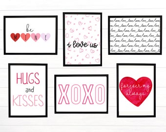 Valentine Heart Printable Wall Art Fruit Puns Valentine's Day Decor ...