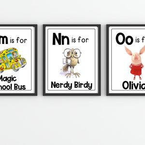 Printable Children's Book Character Alphabet Posters, Classroom and ...