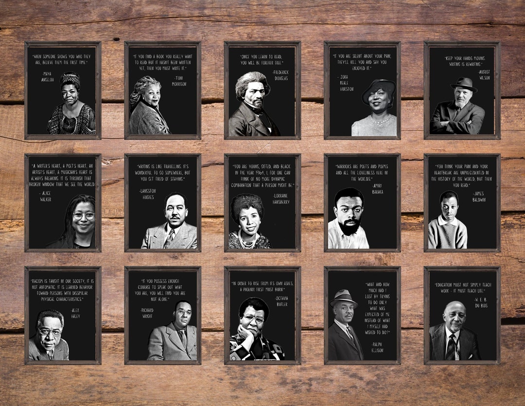 Inspirational Black Authors Poster Bundle, Diversity, Poster Bundle ...