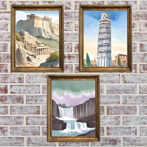 World Landmarks Poster Set: Travel-inspired Wall Art (21 Prints) - Etsy