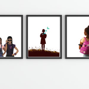 Black/ POC Printable Middle School Character Gallery Wall Poster Bundle ...