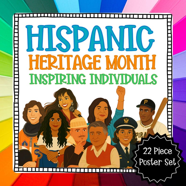 Hispanic Heritage Month Poster | Inspirational Latino Leaders & Icons ...