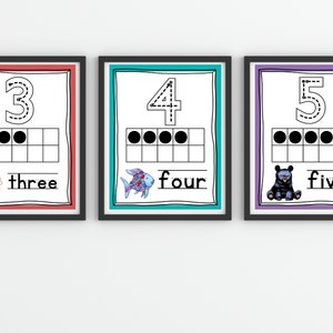 Book Character Number Posters: Counting 0-20 (digital Download) - Etsy