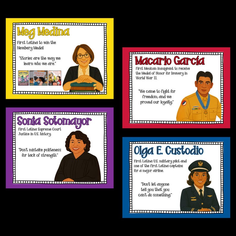 Hispanic Heritage Month Poster | Inspirational Latino Leaders & Icons ...