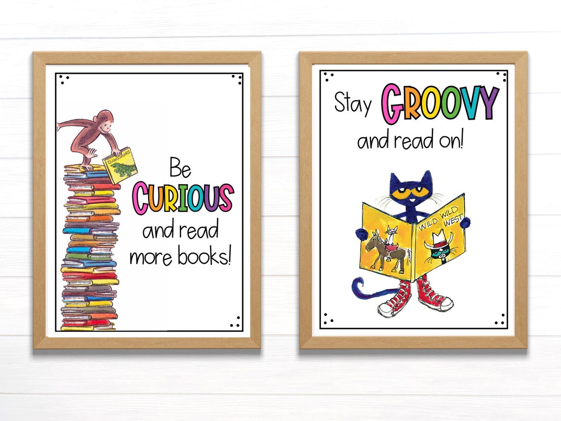 Reading Corner Posters: Beloved Characters, Classroom Wall Art (10 ...