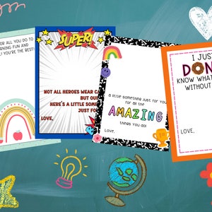 Teacher Appreciation Week Printable Cards: Cute Gift Card Holders - Etsy