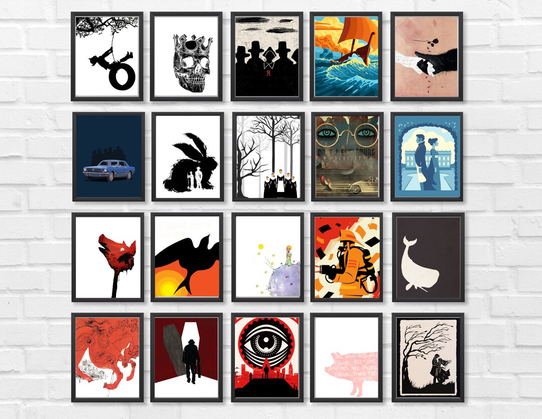 Printable High School Book Classic Gallery Wall Poster Bundle ...