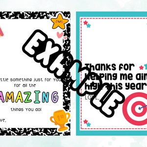 Teacher Appreciation Week Printable Cards: Cute Gift Card Holders - Etsy