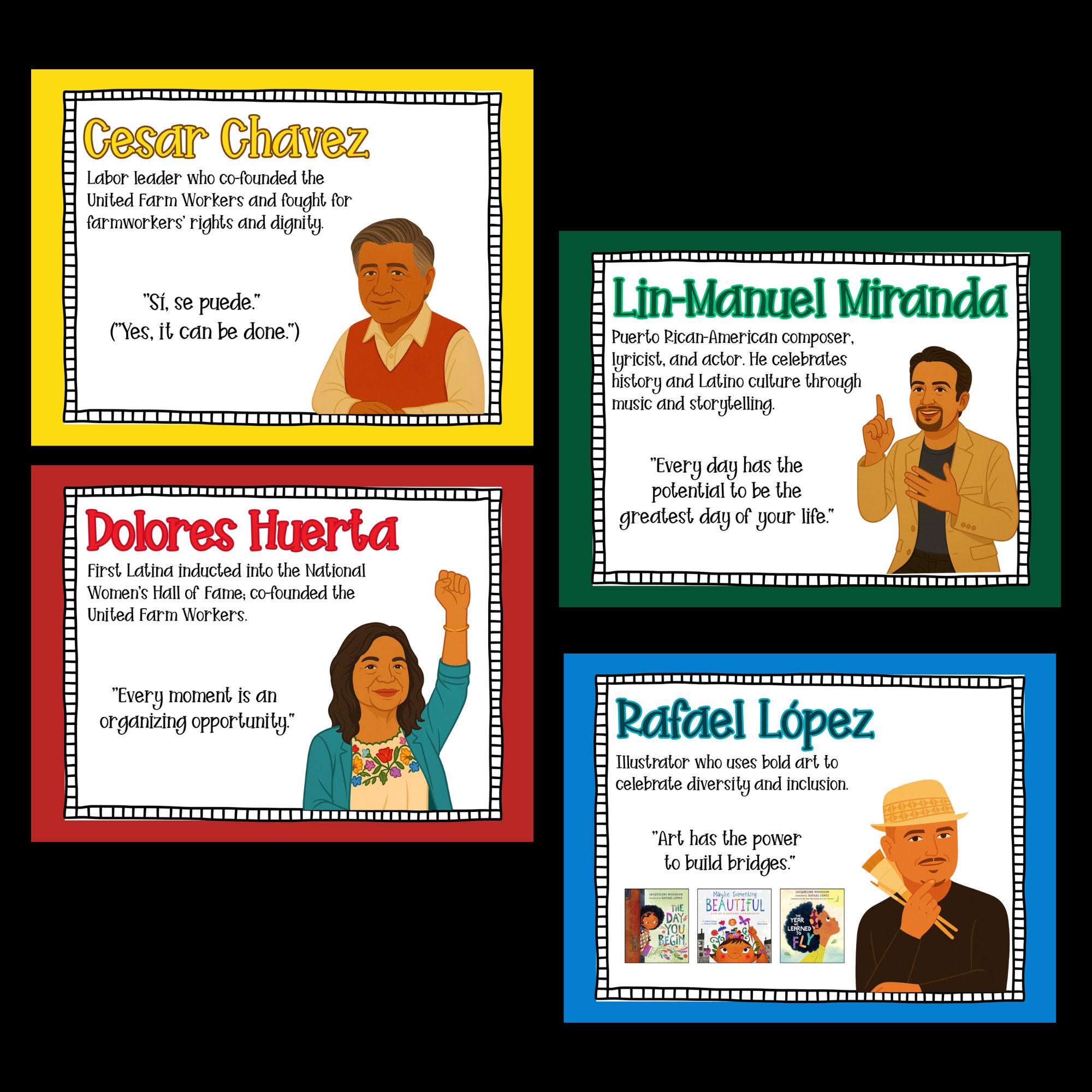 Hispanic Heritage Month Poster | Inspirational Latino Leaders & Icons ...