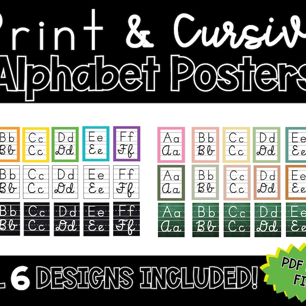 Alphabet Poster - Etsy