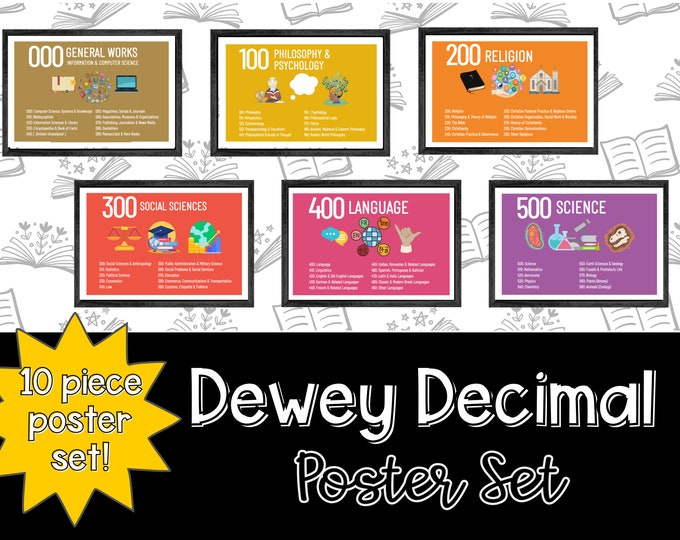 Dewey Decimal Chart - Etsy