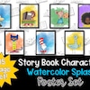 Printable Children's Book Character Gallery Wall Poster Bundle ...