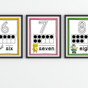 Book Character Number Posters: Counting 0-20 (digital Download) - Etsy