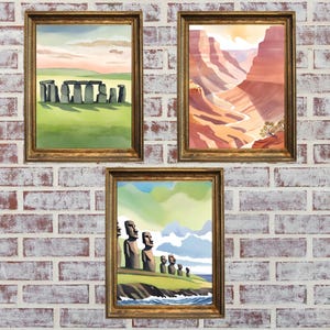 World Landmarks Poster Set: Travel-inspired Wall Art (21 Prints) - Etsy