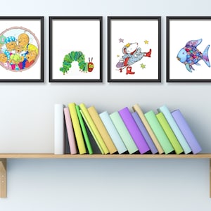 Printable Children's Book Character Gallery Wall Poster Bundle ...