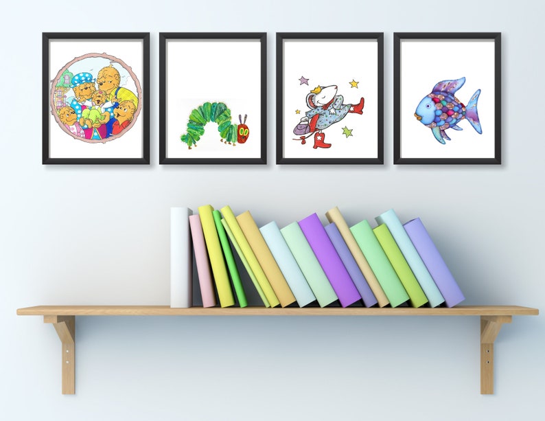 Printable Children's Book Character Gallery Wall Poster Bundle ...