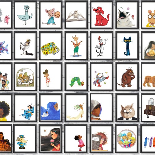 Printable Children's Book Character Gallery Wall Poster - Etsy