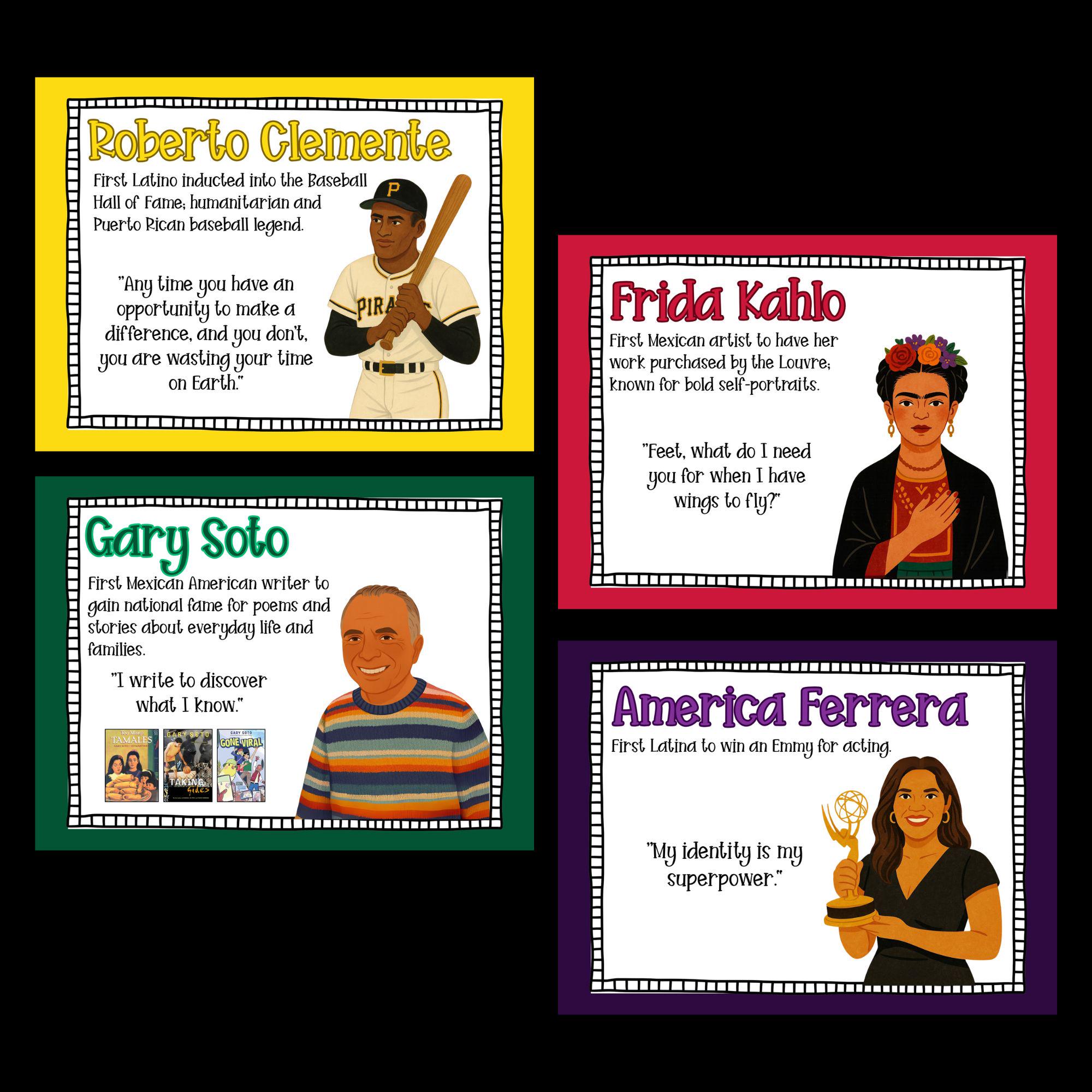 Hispanic Heritage Month Poster | Inspirational Latino Leaders & Icons ...