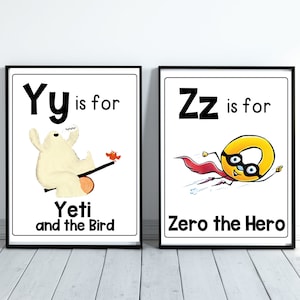 Printable Children's Book Character Alphabet Posters, Classroom and ...