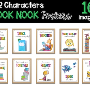 Reading Corner Posters: Beloved Characters, Classroom Wall Art (10 ...