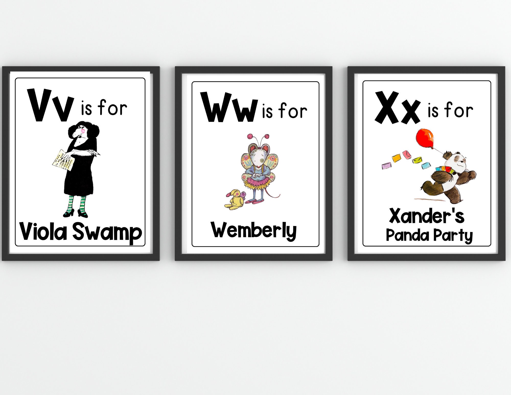 Printable Children's Book Character Alphabet Posters, Classroom and ...