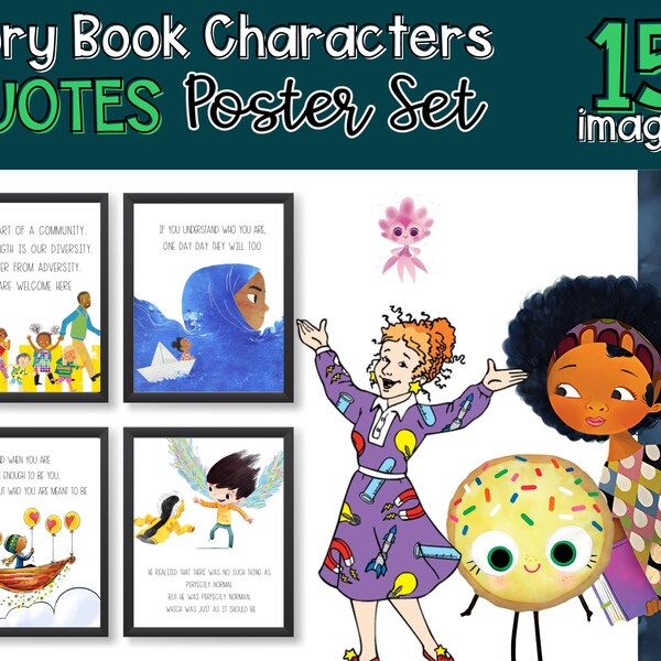 Picture Book Character Poster - Etsy