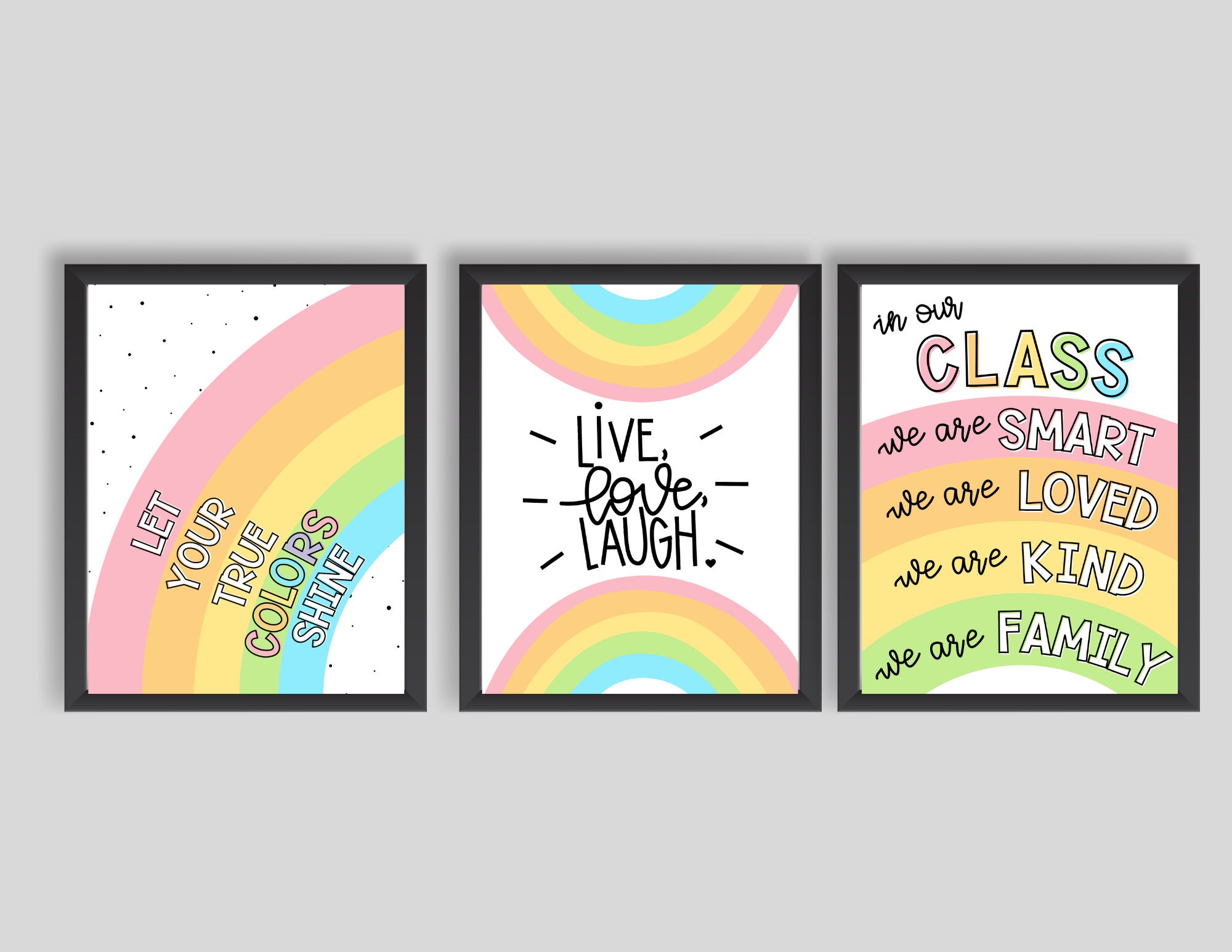 Rainbow of Positivity: 15 Inclusive Sayings Posters Classroom - Etsy